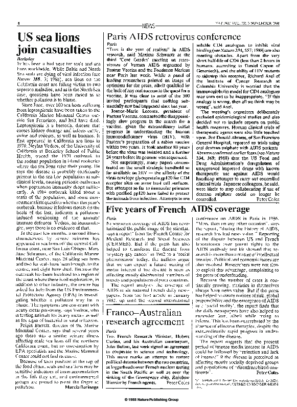(PDF) Five years of French AIDS coverage