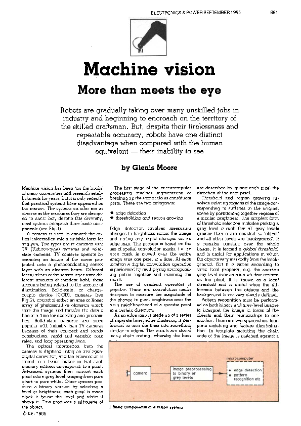 (PDF) Machine vision: More than meets the eye