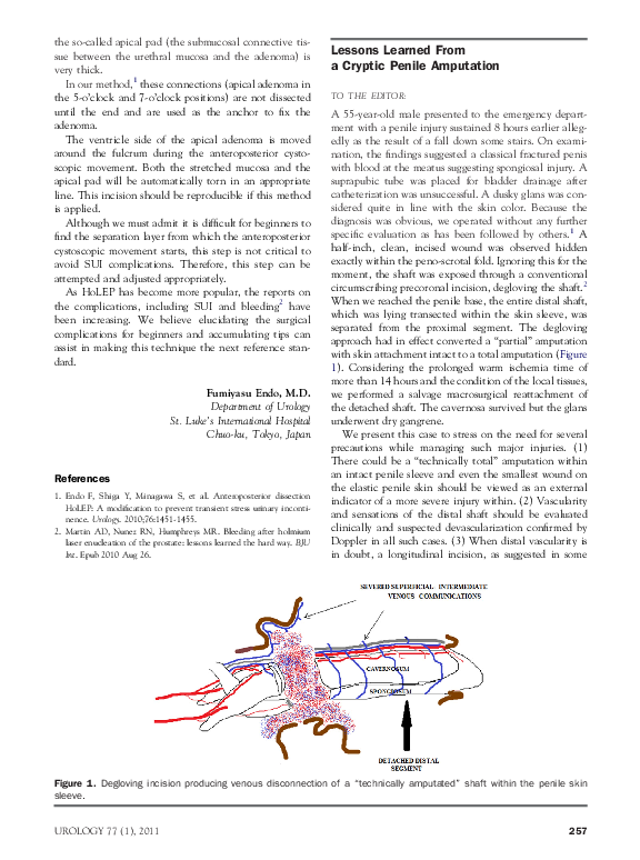 (PDF) Lessons Learned From a Cryptic Penile Amputation | Dinesh Kadam - Academia.edu