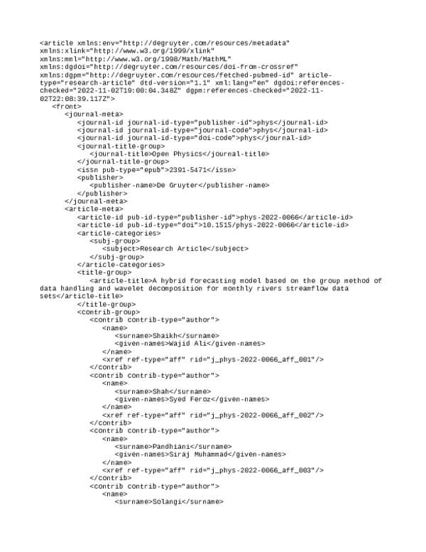 A hybrid forecasting model based on the group method of data handling and wavelet decomposition ...
