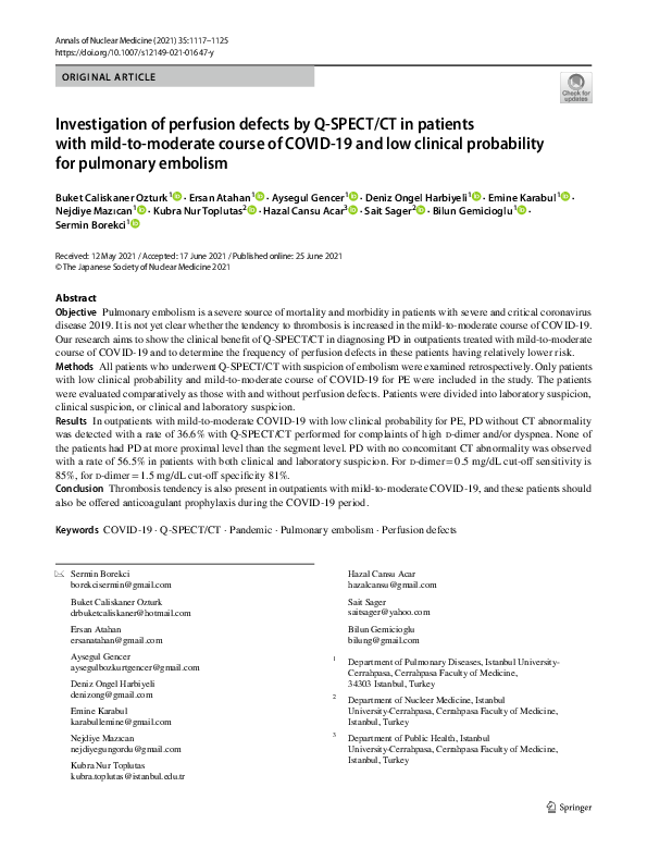 (PDF) Investigation of perfusion defects by Q-SPECT/CT in patients with ...