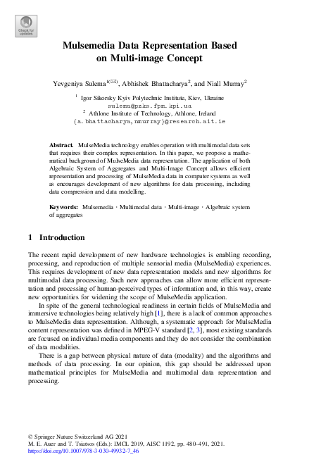 (PDF) Mulsemedia Data Representation Based on Multi-image Concept | Niall Murray - Academia.edu