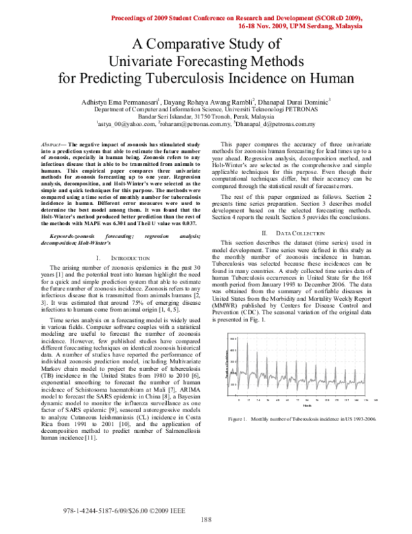 (PDF) A comparative study of univariate forecasting methods for predicting tuberculosis ...