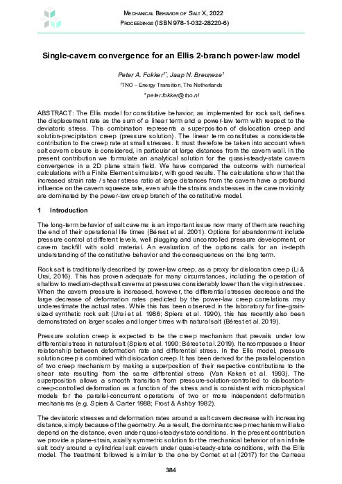 (PDF) Single-cavern convergence for an Ellis 2-branch power-law model