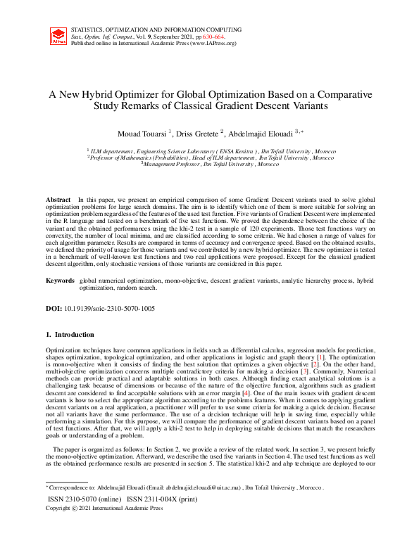 (PDF) A New Hybrid Optimizer for Global Optimization Based on a Comparative Study Remarks of ...