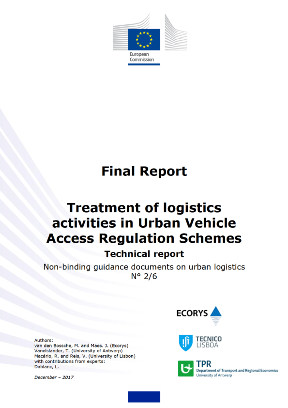 (PDF) Treatment of logistics activities in urban vehicle access ...