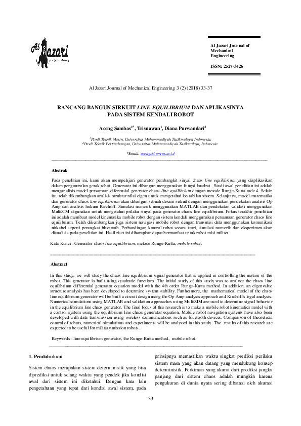 (PDF) Rancang Bangun Sirkuit Line Equilibrium Dan Aplikasinya Pada ...