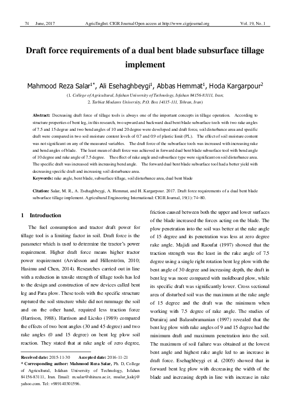 (PDF) Draft force requirements of a dual bent blade subsurface tillage ...