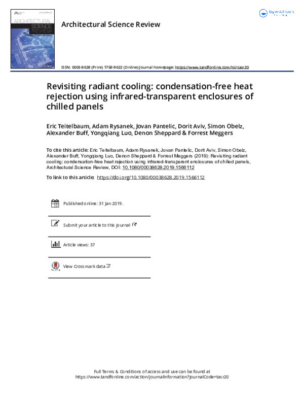 (PDF) Revisiting radiant cooling: condensation-free heat rejection ...
