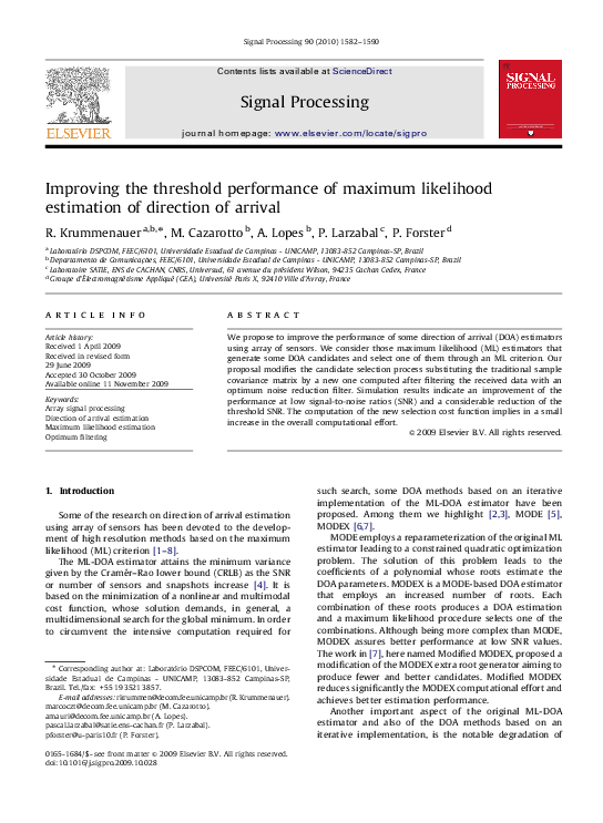 Pdf Improving The Threshold Performance Of Maximum Likelihood