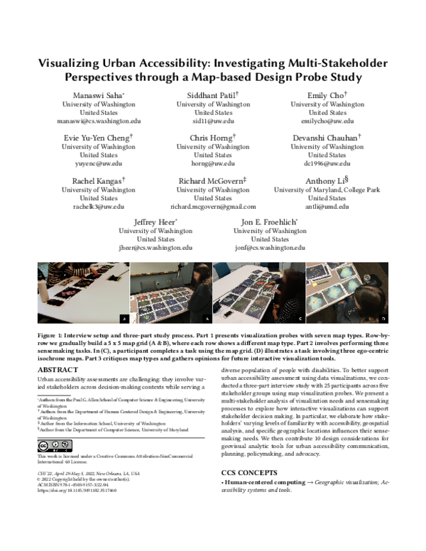 (PDF) Visualizing Urban Accessibility: Investigating Multi-Stakeholder ...