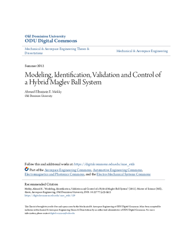 (PDF) Modeling, Identification, Validation and Control of a Hybrid ... (PDF) Modeling, Identification, Validation and Control of a Hybrid ...