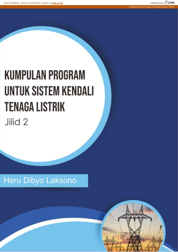 (PDF) Kumpulan Program Untuk Sistem Kendali Tenaga Listrik Jilid 2 (Studi Kasus : Automatic ...