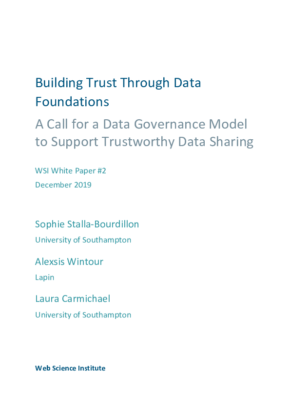 (PDF) Building trust through data foundations: a call for a data ...