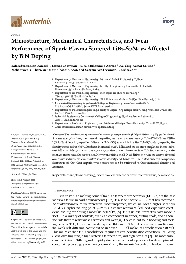 (PDF) Microstructure, Mechanical Characteristics, and Wear Performance ...