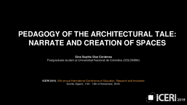 (PDF) Pedagogy of the Architectural Tale: Narrate and Creation of Spaces