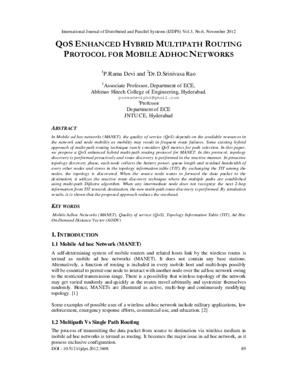 (PDF) QOS Enhanced Hybrid Multipath Routing Protocol for Mobile Adhoc Networks | rama devi ...