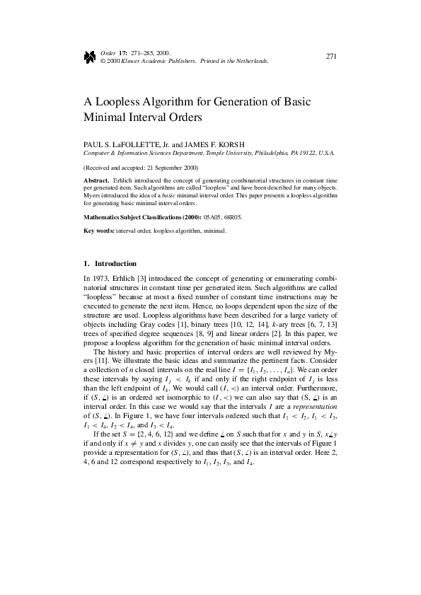 (PDF) A Loopless Algorithm for Generation of Basic Minimal Interval ... (PDF) A Loopless Algorithm for Generation of Basic Minimal Interval ...