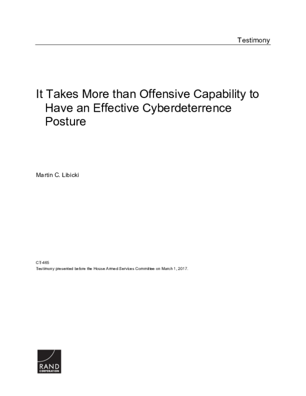 (PDF) It Takes More than Offensive Capability to Have an Effective ...