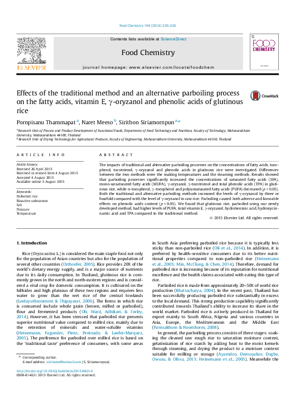 (PDF) Effects of the traditional method and an alternative parboiling ...