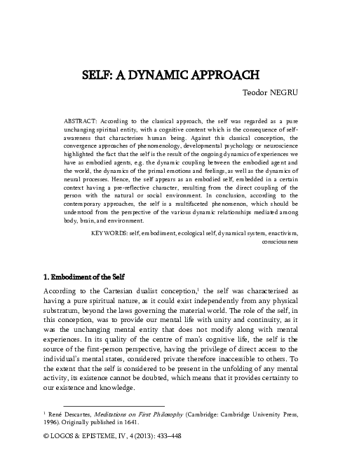 (PDF) Self: A Dynamic Approach
