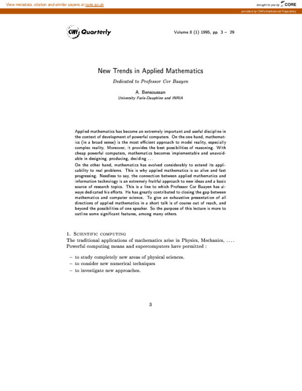 (PDF) New Trends in Applied Mathematics