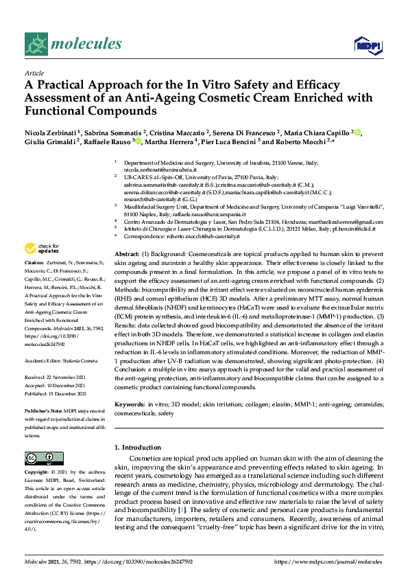 (PDF) A Practical Approach for the In Vitro Safety and Efficacy ...