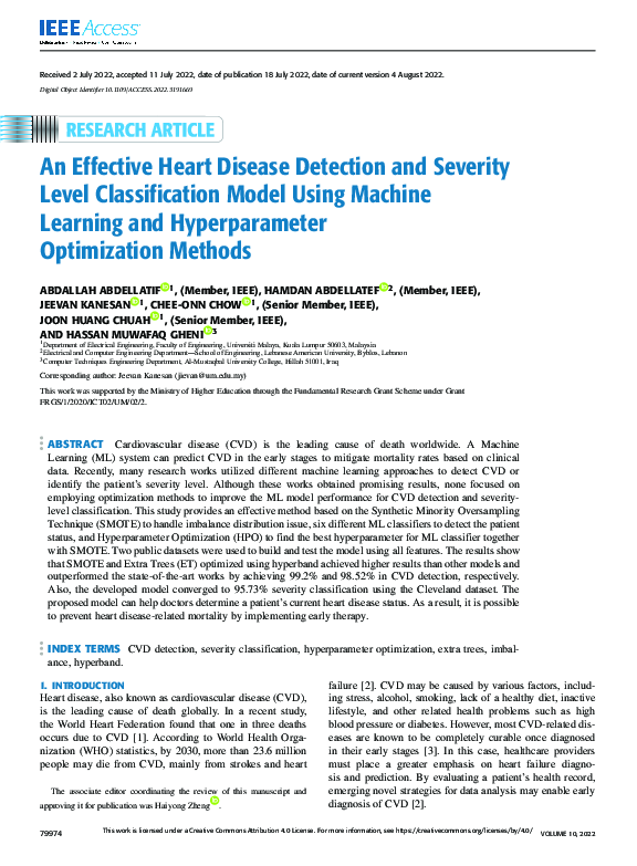 (PDF) An Effective Heart Disease Detection and Severity Level Classification Model Using Machine ...