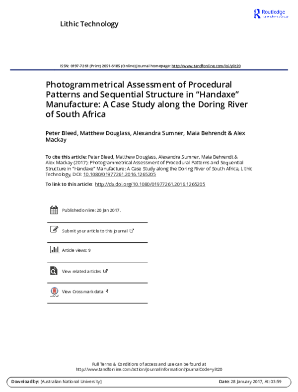 (PDF) Photogrammetrical Assessment of Procedural Patterns and ...