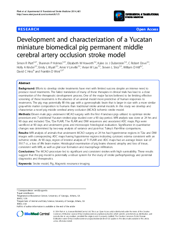 (PDF) Development and characterization of a Yucatan miniature ...