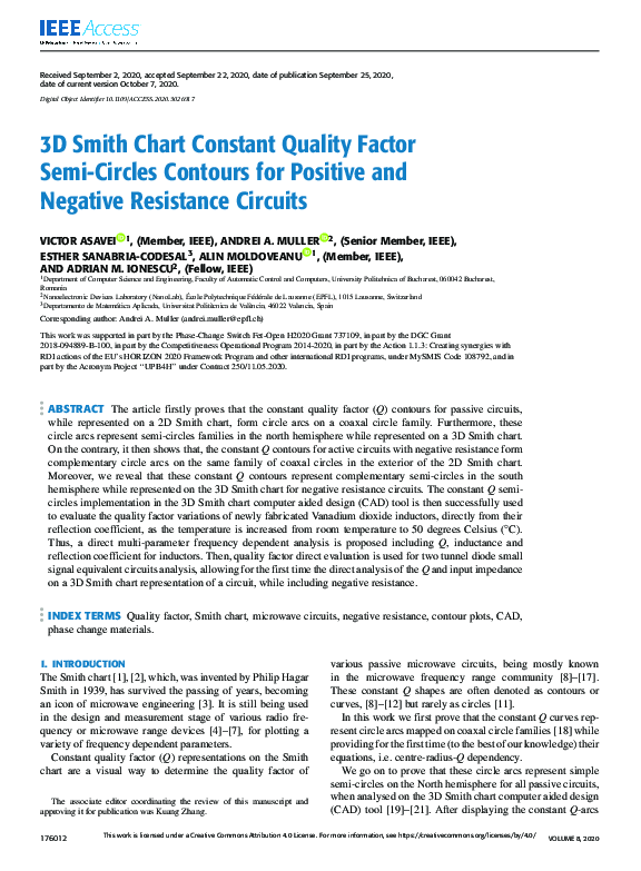 (PDF) 3D Smith Chart Constant Quality Factor Semi-Circles Contours for ...