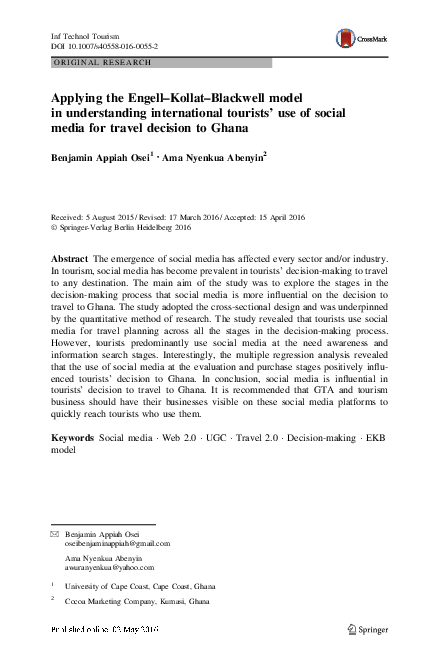 (PDF) Applying the Engell–Kollat–Blackwell model in understanding ...