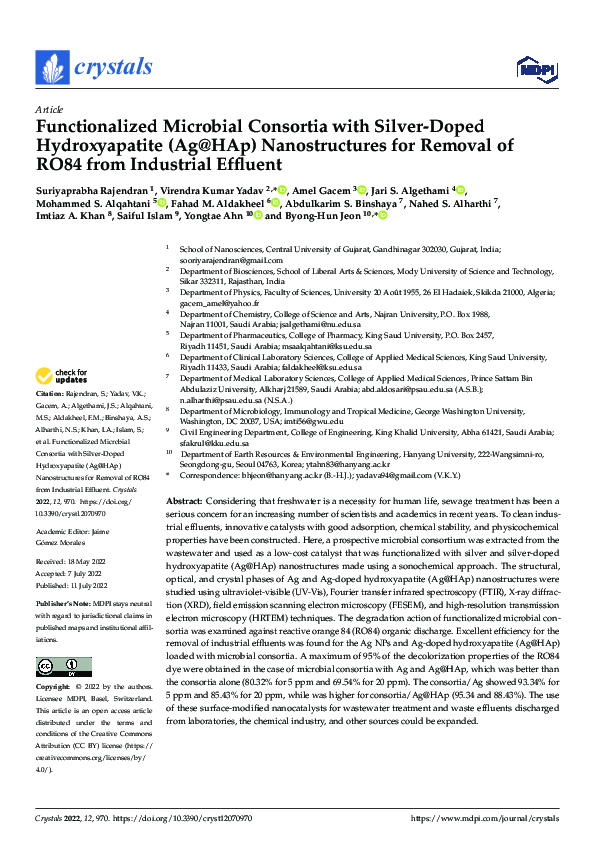 (PDF) Functionalized Microbial Consortia with Silver-Doped ...