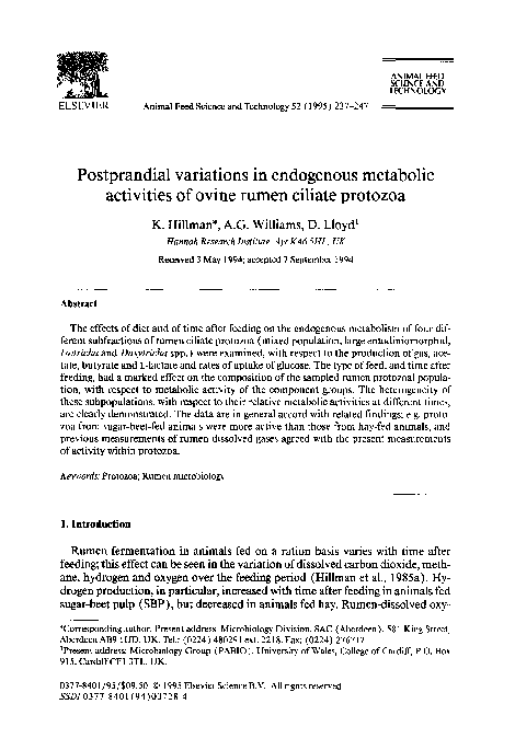 (PDF) Postprandial variations in endogenous metabolic activities of ...