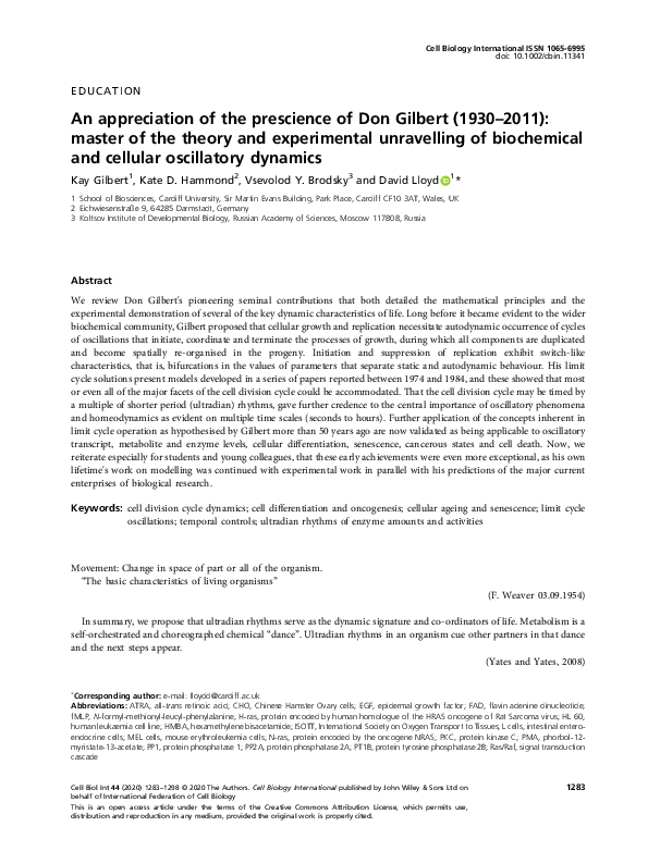 (PDF) An appreciation of the prescience of Don Gilbert (1930–2011 ...