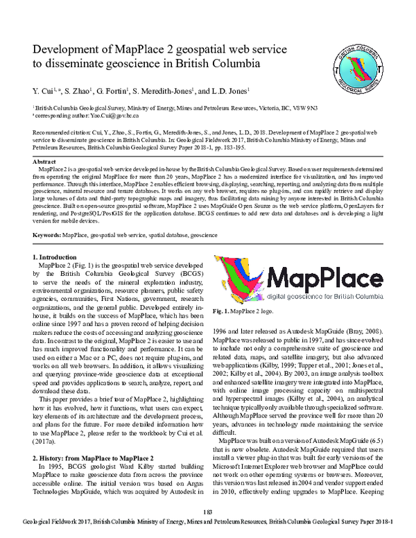 (PDF) Development of MapPlace 2 geospatial web service to disseminate ...