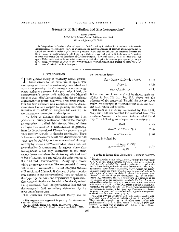 (PDF) Geometry of Gravitation and Electromagnetism