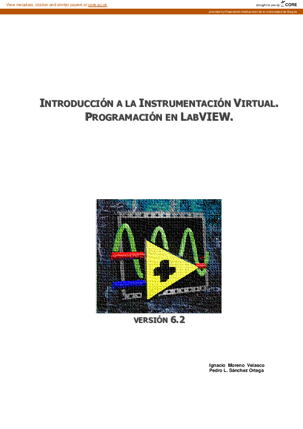 (PDF) Introducción a la instrumentación virtual. Programación en LABVIEW. Versión 6.2