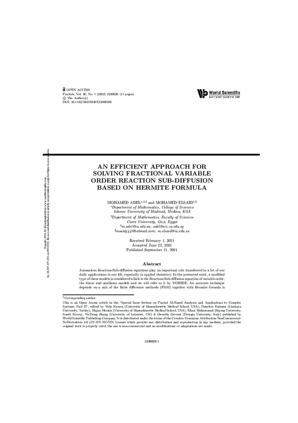 Pdf An Efficient Approach For Solving Fractional Variable Order