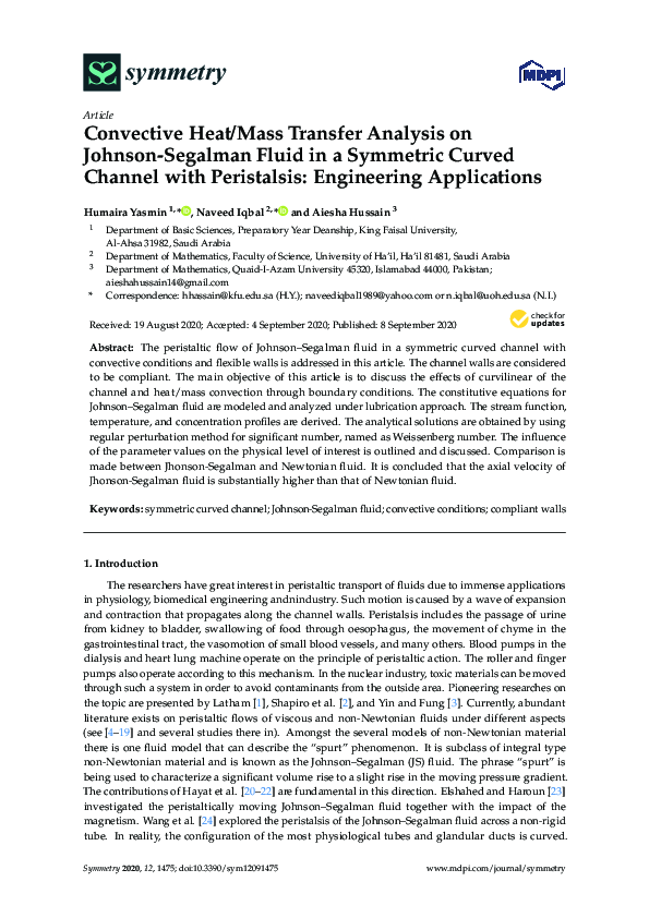 (PDF) Convective Heat/Mass Transfer Analysis on Johnson-Segalman Fluid ...