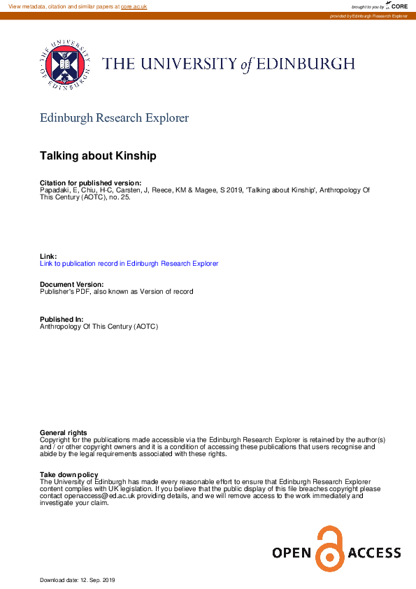 (PDF) Talking about kinship