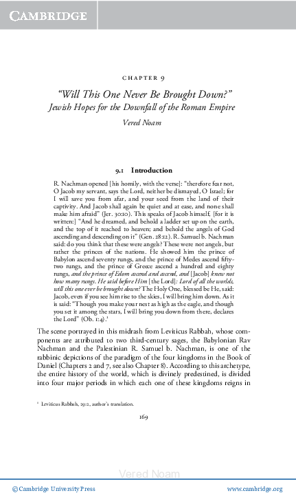 (PDF) "Will This One Never Be Brought Down?": Reflections of Jewish ...