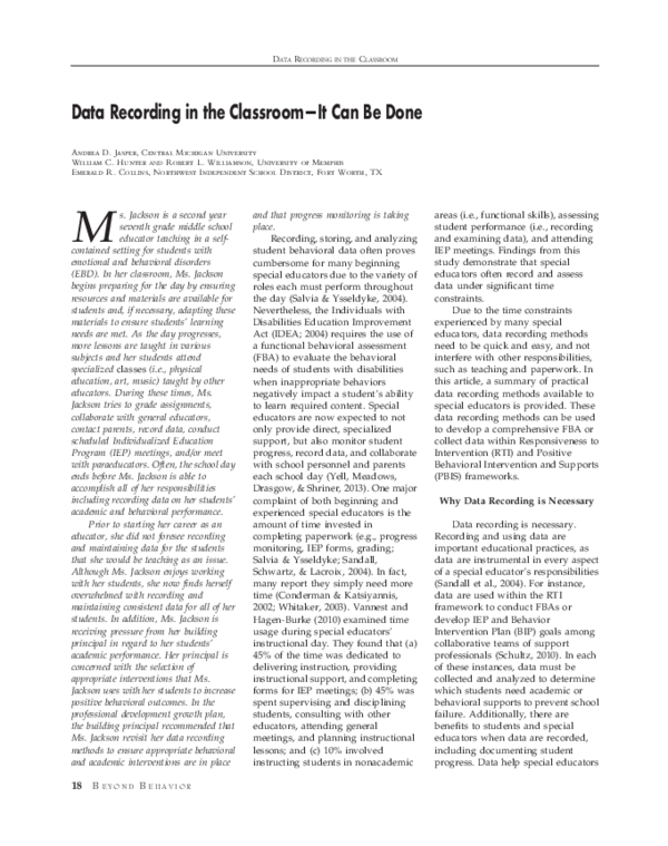 (PDF) Streamlining Student Data Recording for Educators