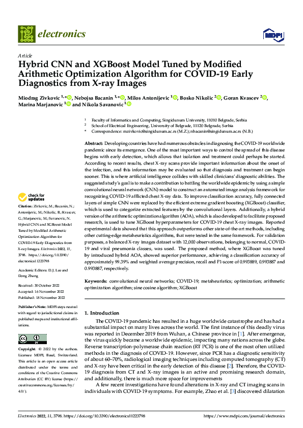 Pdf Hybrid Cnn And Xgboost Model Tuned By Modified Arithmetic