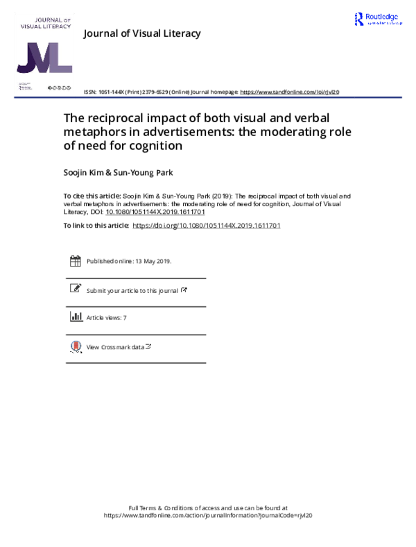 (PDF) The reciprocal impact of both visual and verbal metaphors in ...