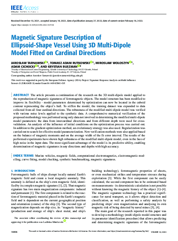 (PDF) Magnetic Signature Description of Ellipsoid-Shape Vessel Using 3D ...
