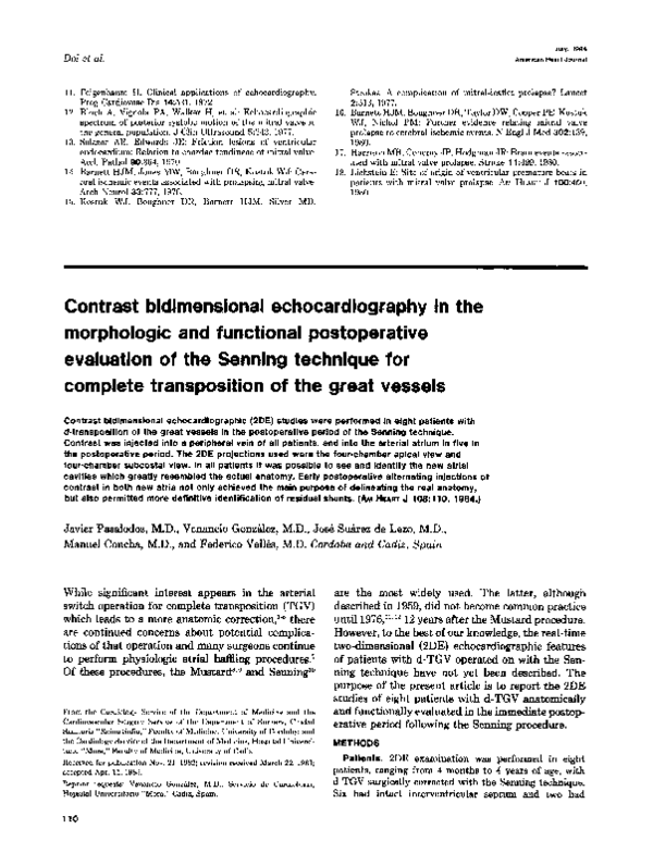 (PDF) Contrast bidimensional echocardiography in the morphologic and ...