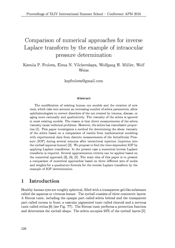 Pdf Comparison Of Numerical Approaches For Inverse Laplace Transform By The Example Of