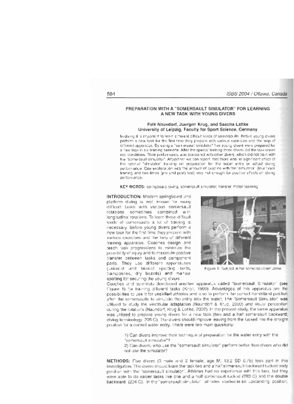 (PDF) Preparation with a "Somersault Simulator" for Learning a New Task ...