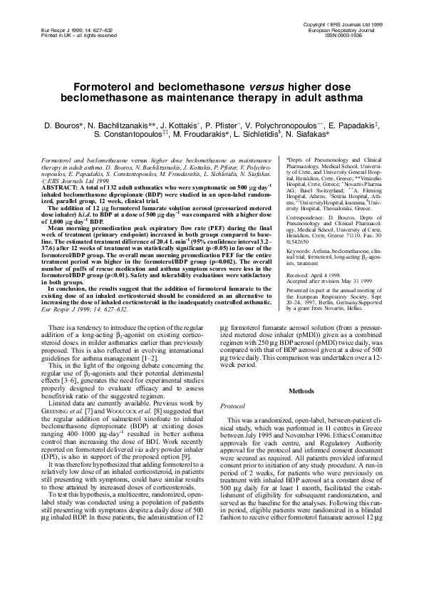 (PDF) Formoterol and beclomethasone versus higher dose beclomethasone ...